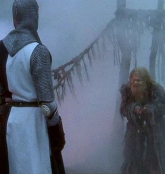 O humor na cena da "Ponte da Morte" do Monty Python